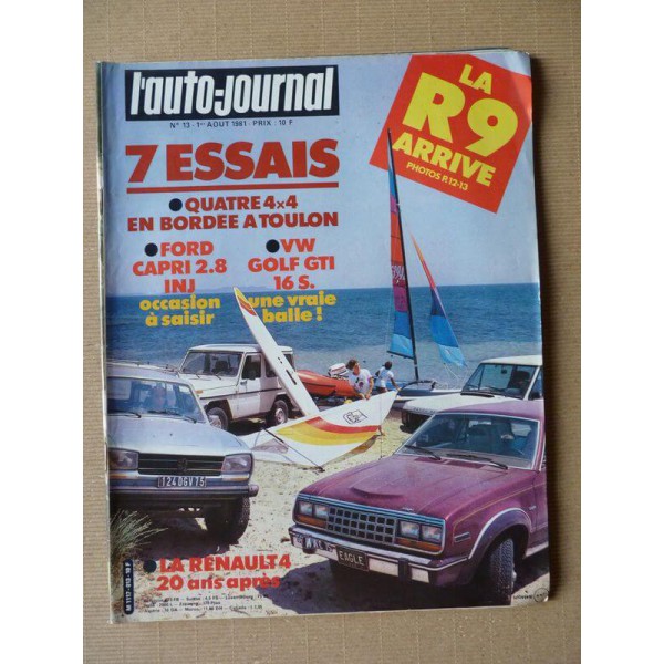 Auto-Journal n°13-81, Renault 4 Jogging, Volkswagen Golf GTI 16S, Ford ...