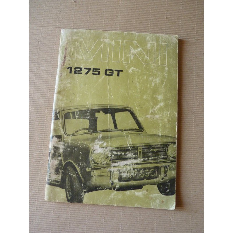 Austin Morris Mini 1275GT, notice d’entretien original