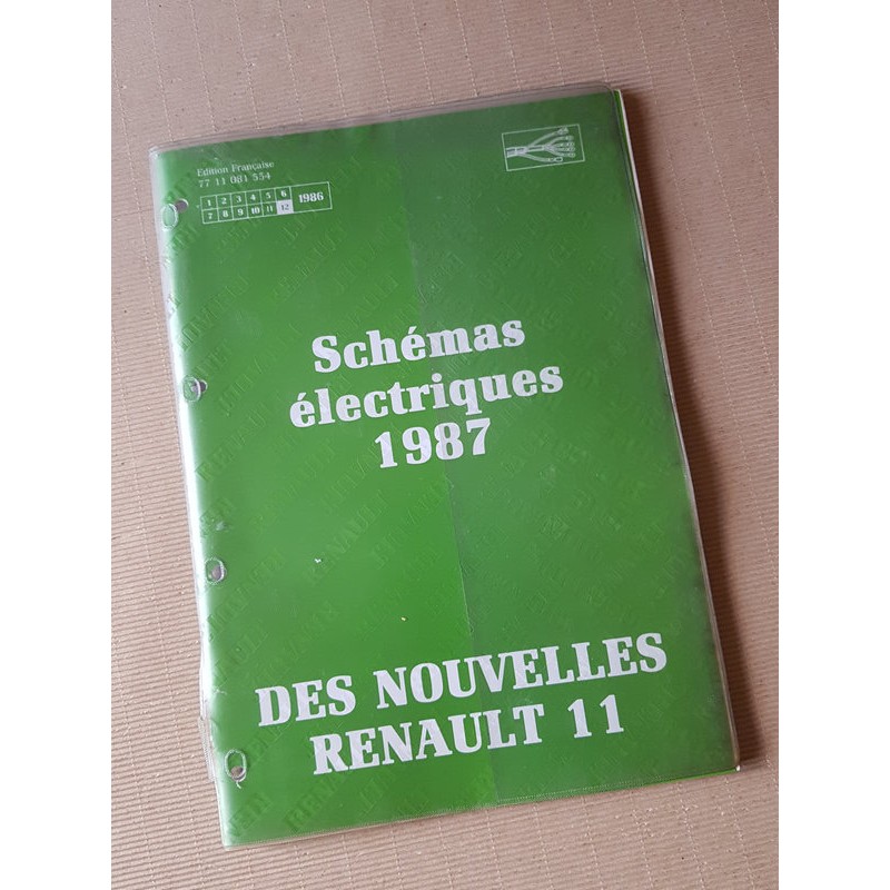 Renault 11, schémas électriques depuis 1987, original