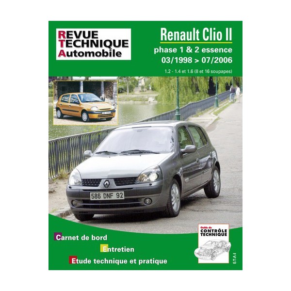 RTA Renault Clio II phase 1 et 2, essence